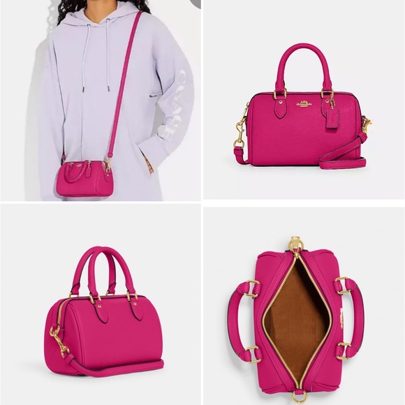 Coach | Bags | Nwt Coach Hot Pink Mini Rowan Crossbody | Poshmark